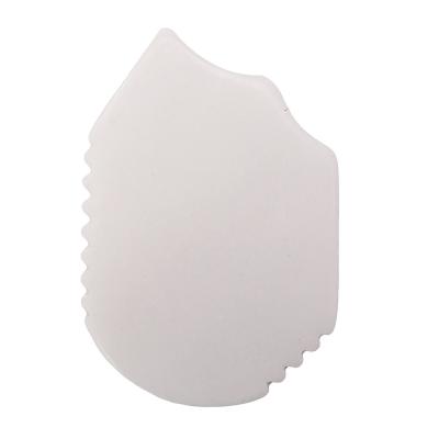 China Customized Logo Gua Sha Massage Tool Natural White Jade Guasha Board for Face Neck Arm Back Body Anti-Wrinkles Anti-aging for sale