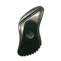 China Natural Dark Green Nephrite Jade Gua Sha Body Massage Tools Traditional Scraping for Complete Body 11.8cm*6cm*0.9cm for sale