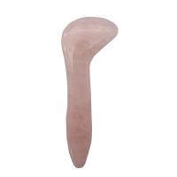 China 2024 Product Polished Technical Natural Pink Rose Quartz Jade Gua Sha Massage Tool for Facial Massage Gift Box MOQ 100PCS for sale