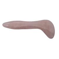China 2024 Product Polished Technical Natural Pink Rose Quartz Jade Gua Sha Massage Tool for Facial Massage Gift Box MOQ 100PCS for sale