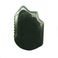 China 2024 Trend Products Natural Jade Stone Guasha Tool for Face and Body Scraping Board Dark Green Nephrite Massage Area for sale