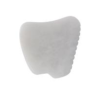 China Musical Function White Jade Gua Sha Massage Tool for SPA Therapy Polished Natural Jade Stone Facial Massage Guasha Tool for sale