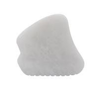 China Musical Function White Jade Gua Sha Massage Tool for SPA Therapy Polished Natural Jade Stone Facial Massage Guasha Tool for sale