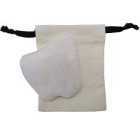 China Musical Function White Jade Gua Sha Massage Tool for SPA Therapy Polished Natural Jade Stone Facial Massage Guasha Tool for sale