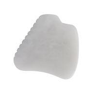 China Musical Function White Jade Gua Sha Massage Tool for SPA Therapy Polished Natural Jade Stone Facial Massage Guasha Tool for sale
