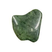 China Customized Logo Green Nephrite Jade Anti Cellulite Guasha Scraper for Facial Skincare for sale