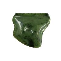 China Body Massager Green Nephrite Jade Gua Sha Scraping Massage Tool for Facial Tension Release and Self Help for sale