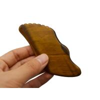 China Crafted Hand Made Gua Sha Natural Tiger Eye Skin Massager for Face Eyes Neck Nody Muscle Relaxation OEM ODM for sale