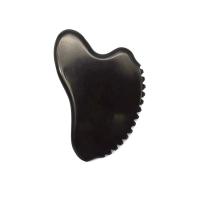China Black Bian Stone Gua Sha Body Massage Tool for Traditional Scraping and Facial Massages for sale