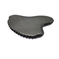 China Black Bian Stone Gua Sha Body Massage Tool for Traditional Scraping and Facial Massages for sale