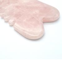 China Craft Hand Made Natural Rose Quartz Gua Sha Scraping Massage Comb Hair Guashsa for Heads Massage Mode No abkgs-030 for sale