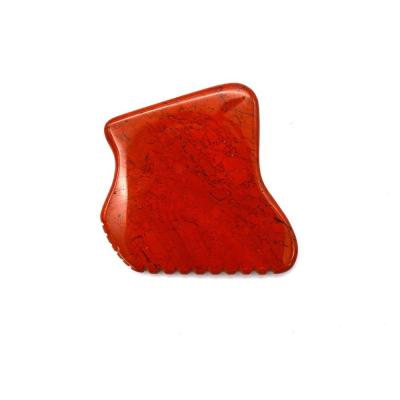 China 2024 Arrivals Red Jesper Gua Sha Massage Tool for Body Massage Polished Technical and OEM ODM Acceptance for sale
