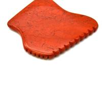 China 2024 Arrivals Red Jesper Gua Sha Massage Tool for Body Massage Polished Technical and OEM ODM Acceptance for sale