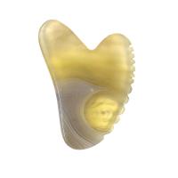 China Custom Logo Massage Products Natural Cherry Blossom Agate Sha Gua Board for Gua Sha Therapy for sale