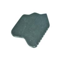 China Dark Green Nephrite Facial Jade Stone Guasha Massager Board for Facial Blood Circulation for sale