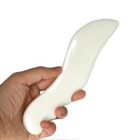 China Body Massager White Jade Gua Sha Stone for Scraping Facial Massage Tools and Beauty SPA Massage for sale