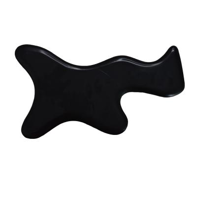 China Black Bian Stone Gua Sha Scraping Massage Board for Full Body Lymphatic Drainage and Pain Relief for sale