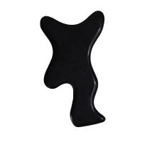 China Black Bian Stone Gua Sha Scraping Massage Board for Full Body Lymphatic Drainage and Pain Relief for sale