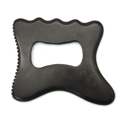 China Professional Black Bian Stone Body Gua Sha Massage Tool for Personal Health Care and Acupuncture for sale