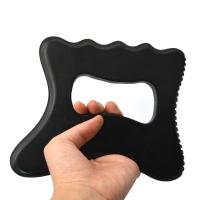 China Professional Black Bian Stone Body Gua Sha Massage Tool for Personal Health Care and Acupuncture for sale