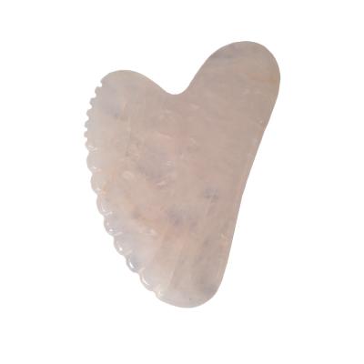 China Facial Pink Heart Shape Rose Quartz Jade Guasha Massager Gua Sha Board Massage Tool for Personal Health Care OEM/ODM for sale