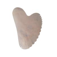 China Facial Pink Heart Shape Rose Quartz Jade Guasha Massager Gua Sha Board Massage Tool for Personal Health Care OEM/ODM for sale