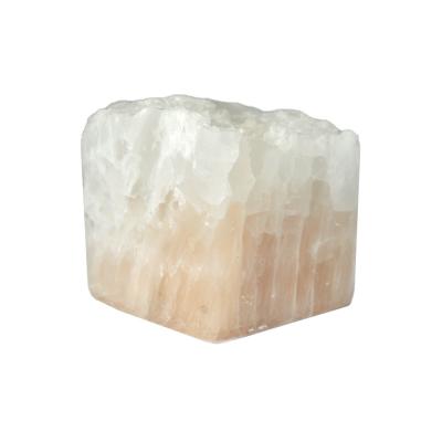 China Regional Feature Pink Cube Shaped Essential Oil Aroma Diffuser with Irregular Crystal Jade Glacier Stone for sale