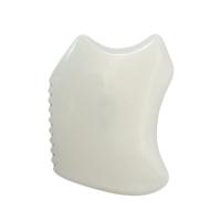 China White Jade Gua Sha Massage Tool for Facial Massager and Body SPA Acupuncture Acupressure 9.5cm*7.5cm*0.7cm for sale