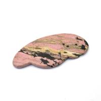 China Multi Functional Facial Pink Rhodonite Jade Guasha Massager Board Gua Sha Massage Tool for Health Care Health Care Product for sale