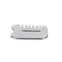 China Facial Massager Authentic Silver Terahertz Guasha Stone Gua Sha Comb for Anti Aging and Facial Rejuvenation for sale