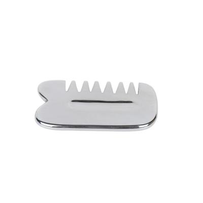 China Facial Massager Authentic Silver Terahertz Guasha Stone Gua Sha Comb for Anti Aging and Facial Rejuvenation for sale
