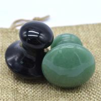 China Mushroom Shaped Gua Sha Massage Stone Handcrafted Green Aventurine Tool for Face Rejuvenation for sale