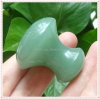 China Mushroom Shaped Gua Sha Massage Stone Handcrafted Green Aventurine Tool for Face Rejuvenation for sale