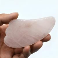 China Polished Black Rose Quartz Gua Sha Massage Tool for Natural Face Beauty Treatment for sale