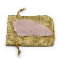 China Polished Black Rose Quartz Gua Sha Massage Tool for Natural Face Beauty Treatment for sale