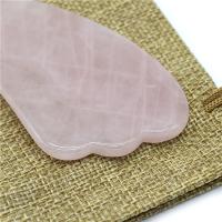 China Polished Black Rose Quartz Gua Sha Massage Tool for Natural Face Beauty Treatment for sale