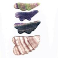 China Body Healthcare Massage Natural Colorful JADE Guasha Fluorite Gua Sha Scraping Massage Tool for sale