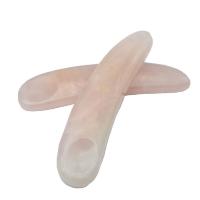 China Reduce Puffiness with Curved Cosmetic Spatula and Mini Rose Quartz Eye Cream Applicator on Face Gua Sha Massage Stick for sale