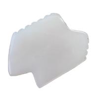 China Avaiable Logo Natural White Jade Gua Sha Scraping Therapy Guasha Tools For Body Face Massage With Infrared Physiotherapy for sale