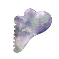 China Natural Rainbow Fluorite with Colorful Gua Sha Scraping Massage Tools 95*55mm for sale
