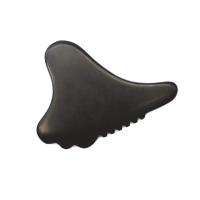 China Full-body Massage Area Authentic Black Eco-friendly Face Gua Sha Tool Facial Massager 105*77mm 114*74mm 2 Pcs AKBS-030 for sale