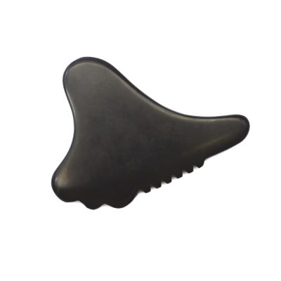 China Full-body Massage Area Authentic Black Eco-friendly Face Gua Sha Tool Facial Massager 105*77mm 114*74mm 2 Pcs AKBS-030 for sale