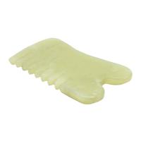 China Xiuyan Jade Guasha Massage Comb Gua Sha Scarping Facial Tools with Infrared Physiotherapy Function 88*50*4mm for sale