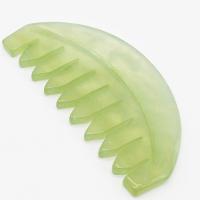 China Musical Function 2024 Jade Gua Sha Natural Xiuyan Hair Comb Jade Combs Skincare Tools ABK-90 for Skincare Enthusiasts for sale