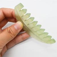China Musical Function 2024 Jade Gua Sha Natural Xiuyan Hair Comb Jade Combs Skincare Tools ABK-90 for Skincare Enthusiasts for sale