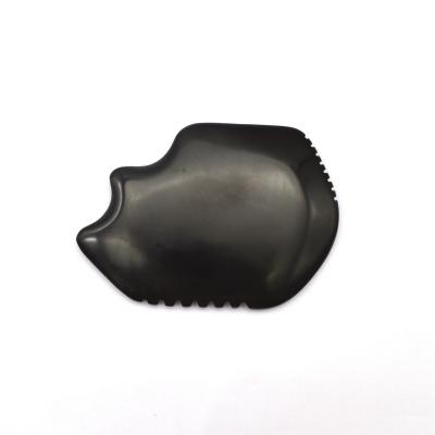 China Black Gua Sha Massage Bian Stone Face Massage for Therapists for sale