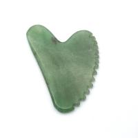 China Heart Shape Green Aventurine Guasha Massager 100% Natural Jade Aventurine Gua Sha With Private Label for sale