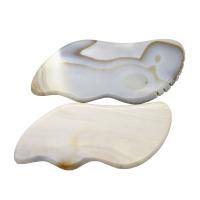 China 7.5*6.5cm Natural Grey Agate Gua Sha Tools for Scraping Massage Massager Properties for sale