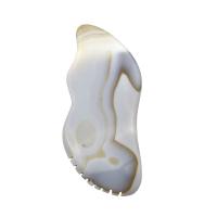 China 7.5*6.5cm Natural Grey Agate Gua Sha Tools for Scraping Massage Massager Properties for sale