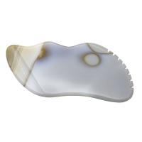 China 7.5*6.5cm Natural Grey Agate Gua Sha Tools for Scraping Massage Massager Properties for sale